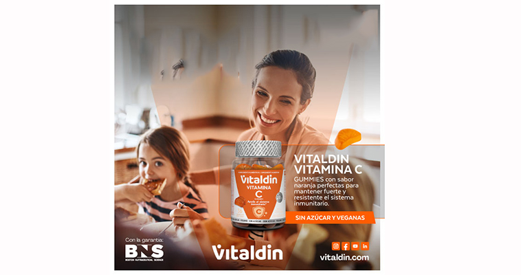 Vitaldín Vitamina C acción antioxidante, sin azúcar y vegano - Nutrasalud